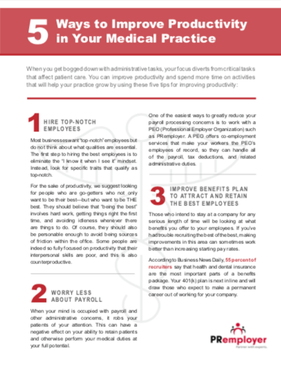 5 Ways to Improve Productivity in Your Medical Practice